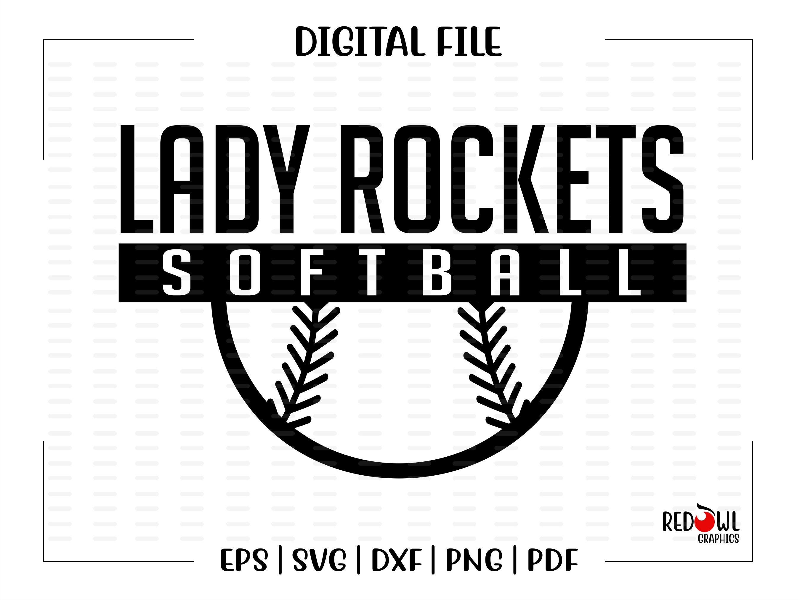 Lady Rockets Softball svg Softball svg Lady Rocket - Etsy México