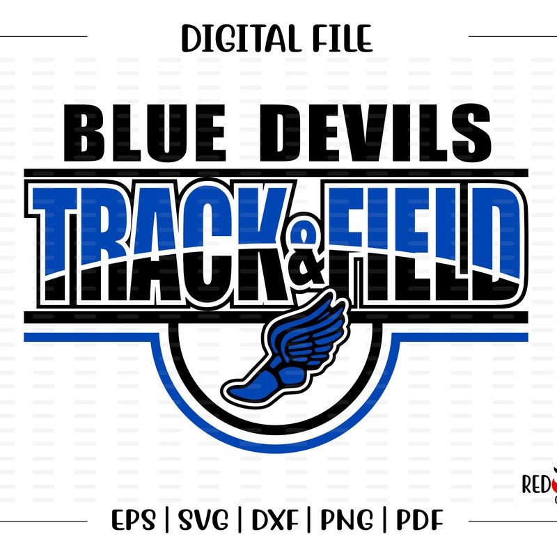 Blue Devils Track and Field Svg - Etsy