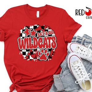 Personalized Wildcat T-shirt, Sticker, Wildcat, Shirt, T-shirt, Shirt ...