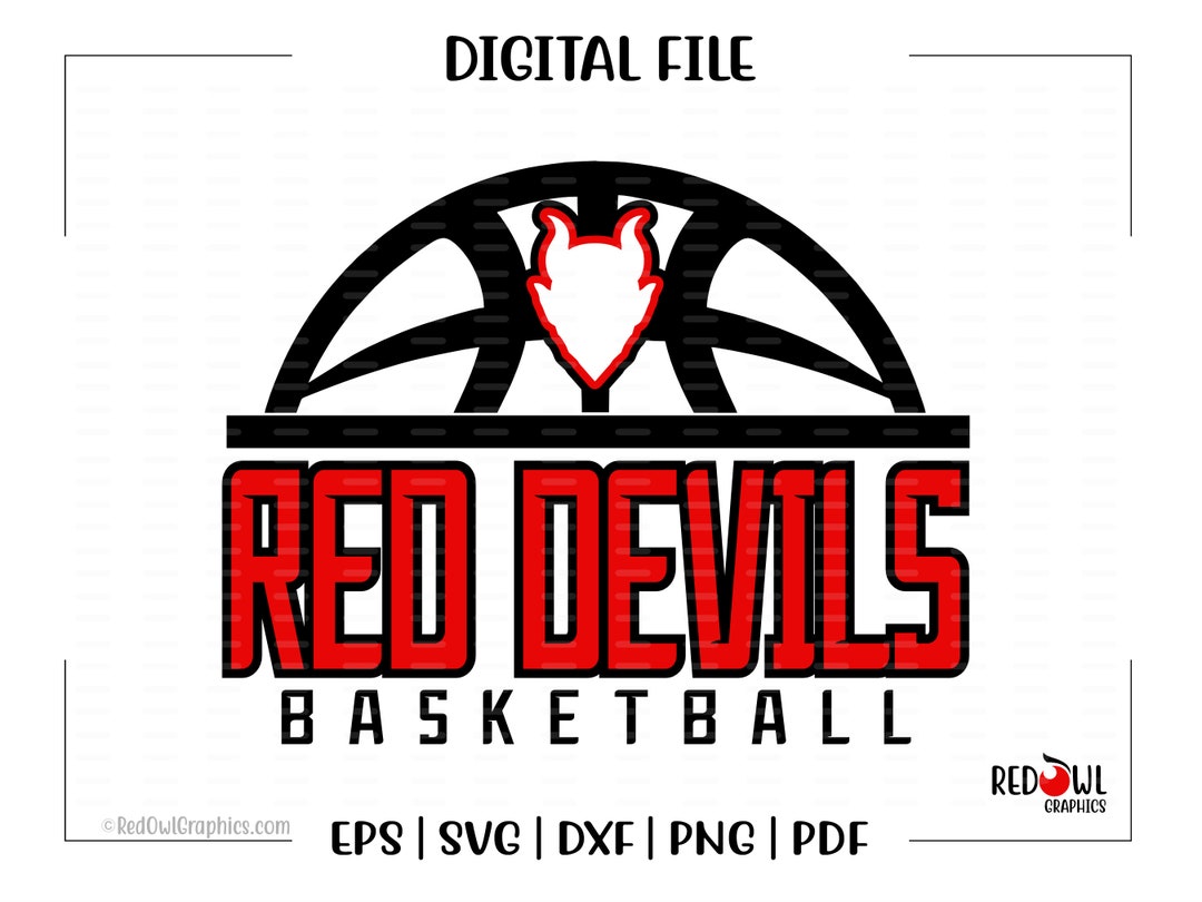 Basketball Svg, Red Devil Basketball, Red Devil Svg, Devil, Basketball ...