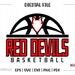 Basketball Svg, Red Devil Basketball, Red Devil Svg, Devil, Basketball ...