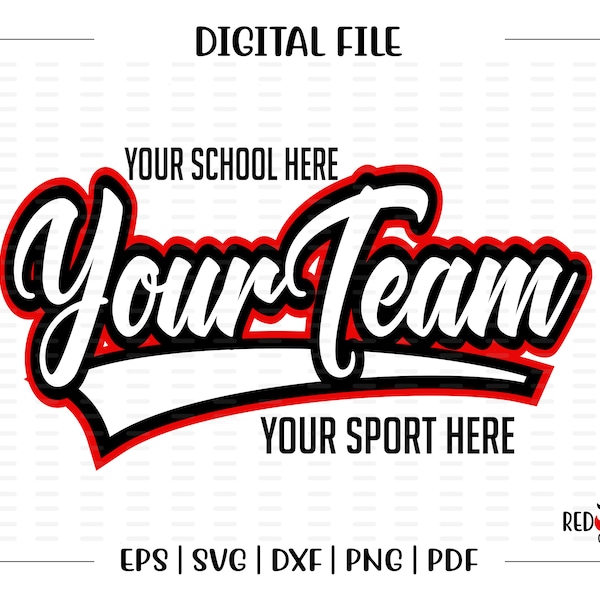 Team Name Tail Svg - Etsy
