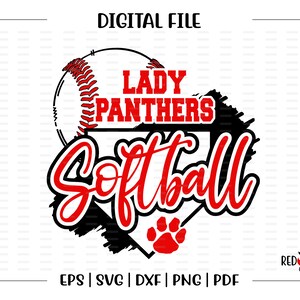 Softball Svg, Lady Panther Softball Svg, Lady, Panther, Panthers ...