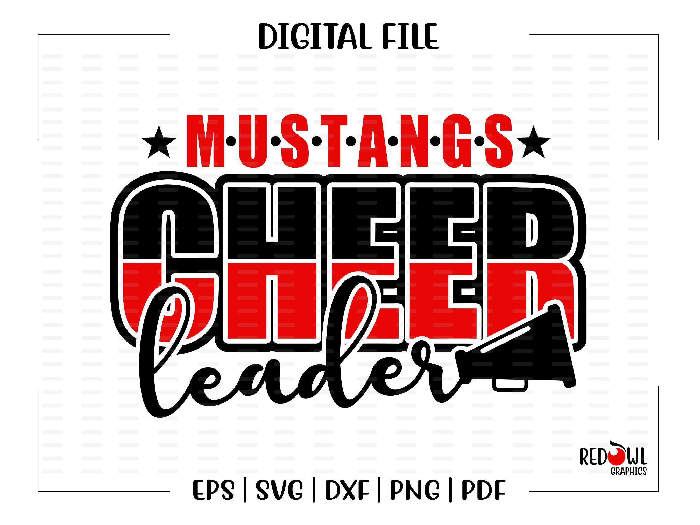 Digital Drawing & Illustration Cheerleading svg svg Mustang pdf ...