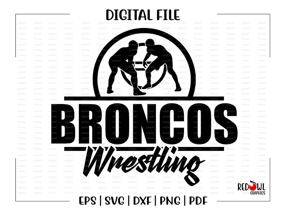 Bronco Wrestling Svg Wrestling Svg Bronco Broncos - Etsy