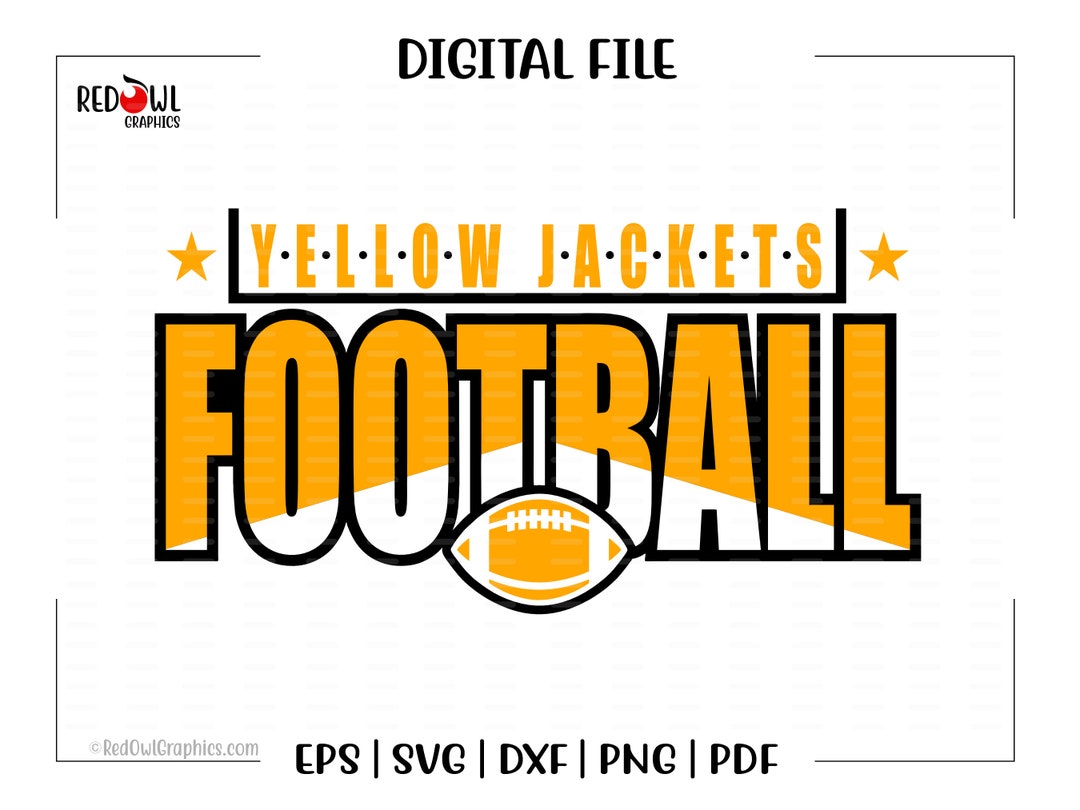 Yellow Jacket Football Svg, Yellowjacket, Football Svg, Yellow Jacket ...