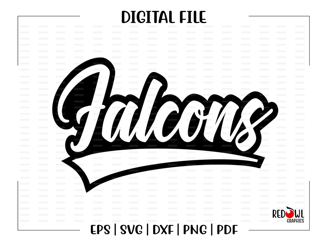 Falcon Svg Falcons Svg Falcon Falcons F Mascot Chevron | Etsy