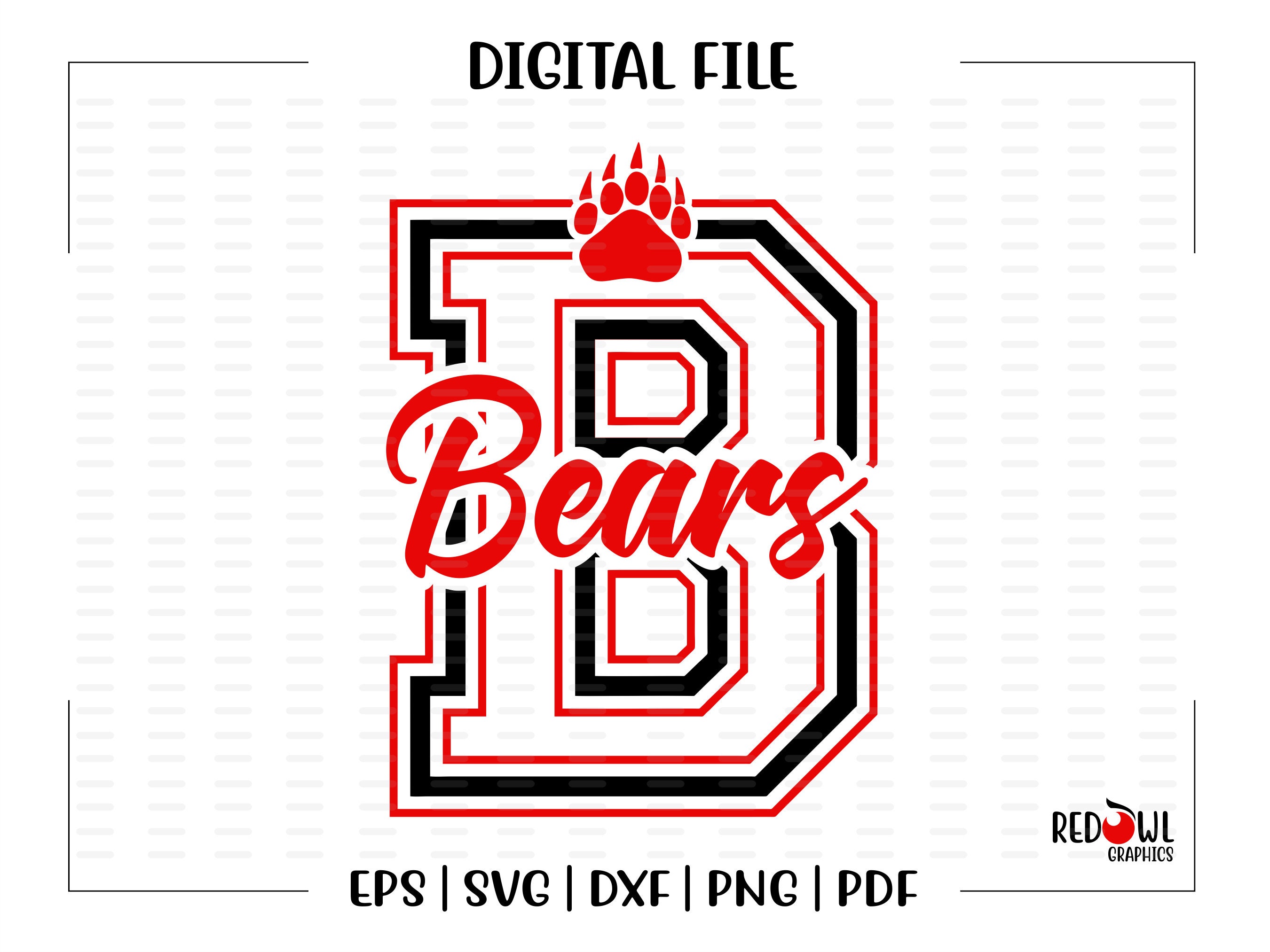 Bear Svg, Bears Svg, Bear, Bears, Claw,design, Clipart, Mascot, School ...