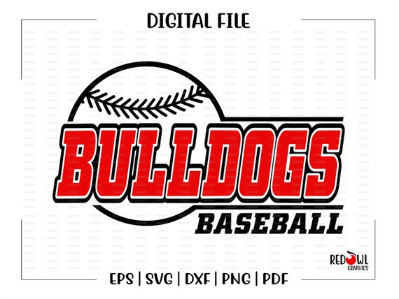 Baseball Svg Bulldog Baseball Svg Bulldog Bulldogs - Etsy