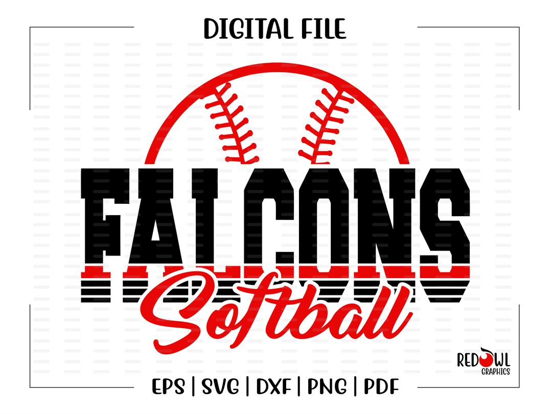 Softball Svg, Falcon Softball Svg, Falcon, Falcons, Softball, Svg, Dxf ...