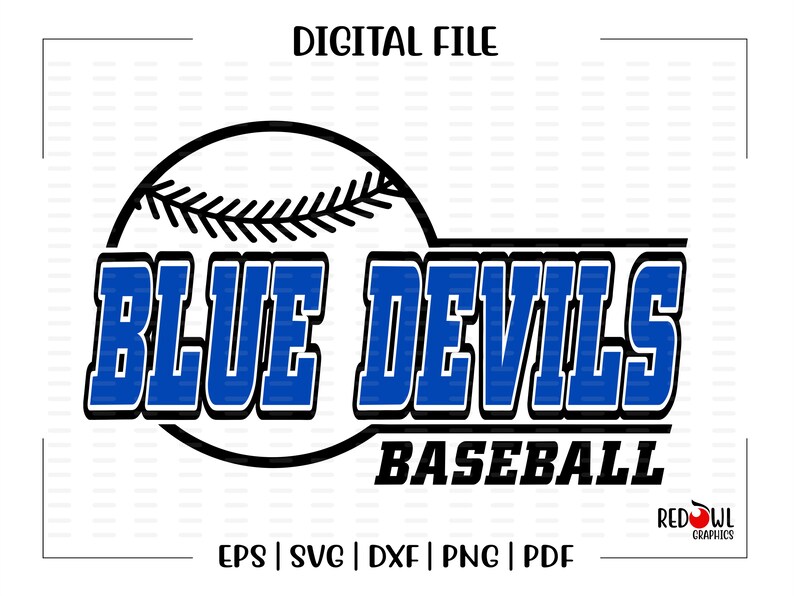 Baseball Svg Blue Devil Baseball Svg Blue Devil Devil - Etsy