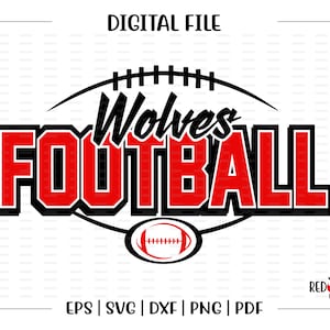 Football Svg, Wolves Football Svg, Wolves, Wolf, Football, Svg, Dxf ...