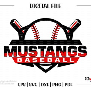 Mustang Baseball Svg, Baseball Svg, Mustang Svg, Mustangs, Baseball ...