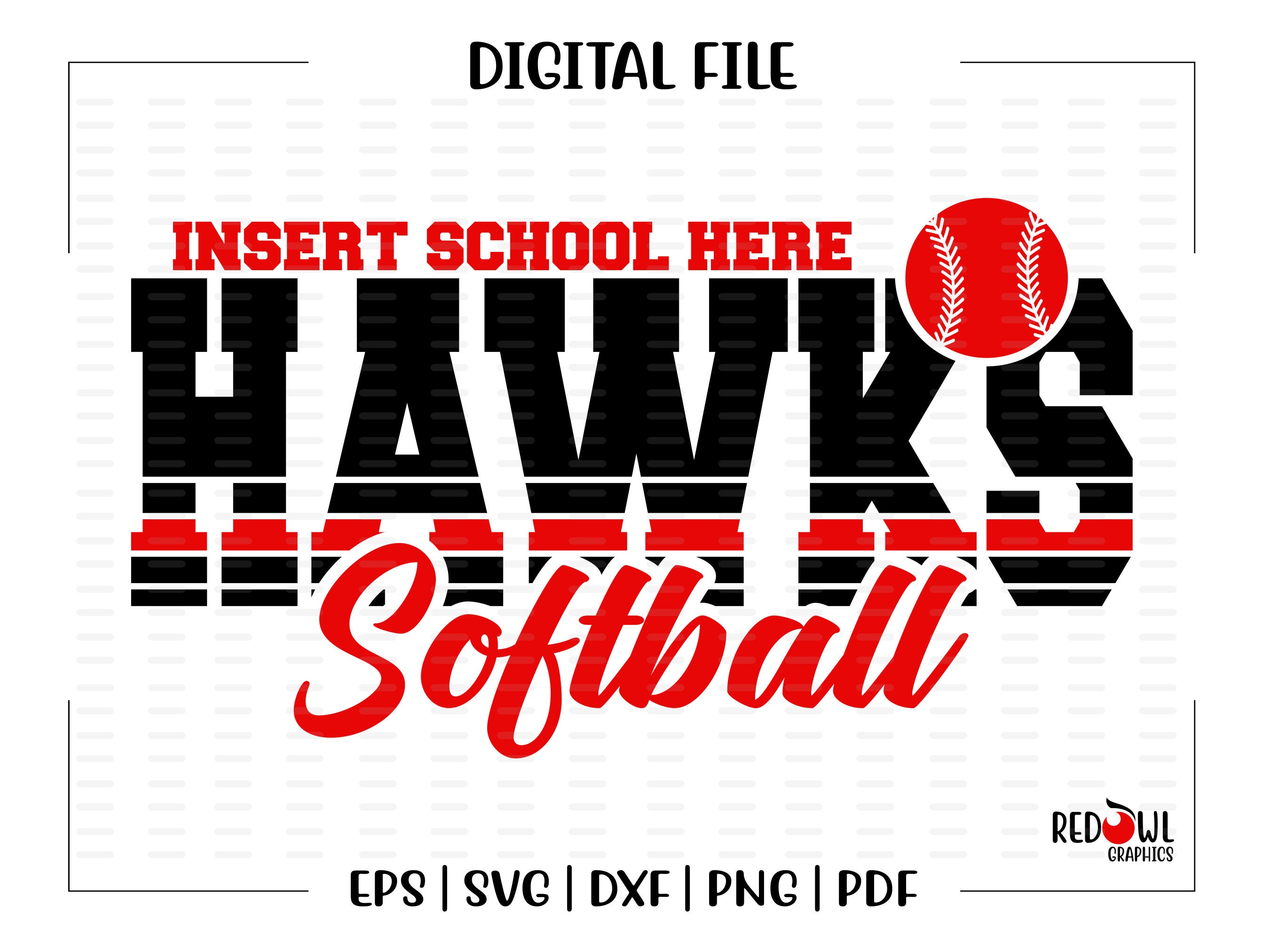 Softball Svg, Hawk Softball Svg, Hawk, Hawks, Softball, Svg, Dxf, Eps ...