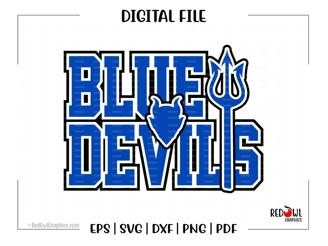 Blue Devil Svg, Devils Svg, Blue Devil, Blue Devils, Devil, Svg, Dxf ...