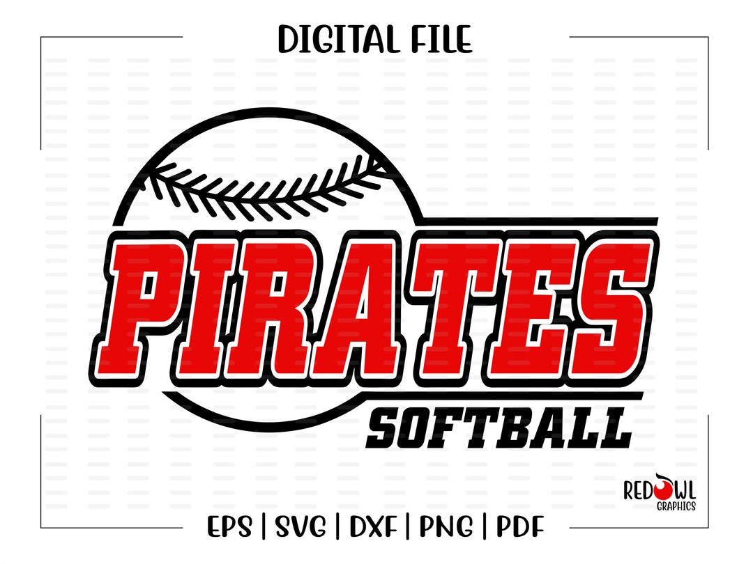 Softball Svg, Pirate Softball Svg, Pirate, Pirates, Softball, Svg, Dxf ...