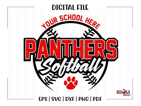 Softball Svg Panther Softball Svg Panther Panthers - Etsy