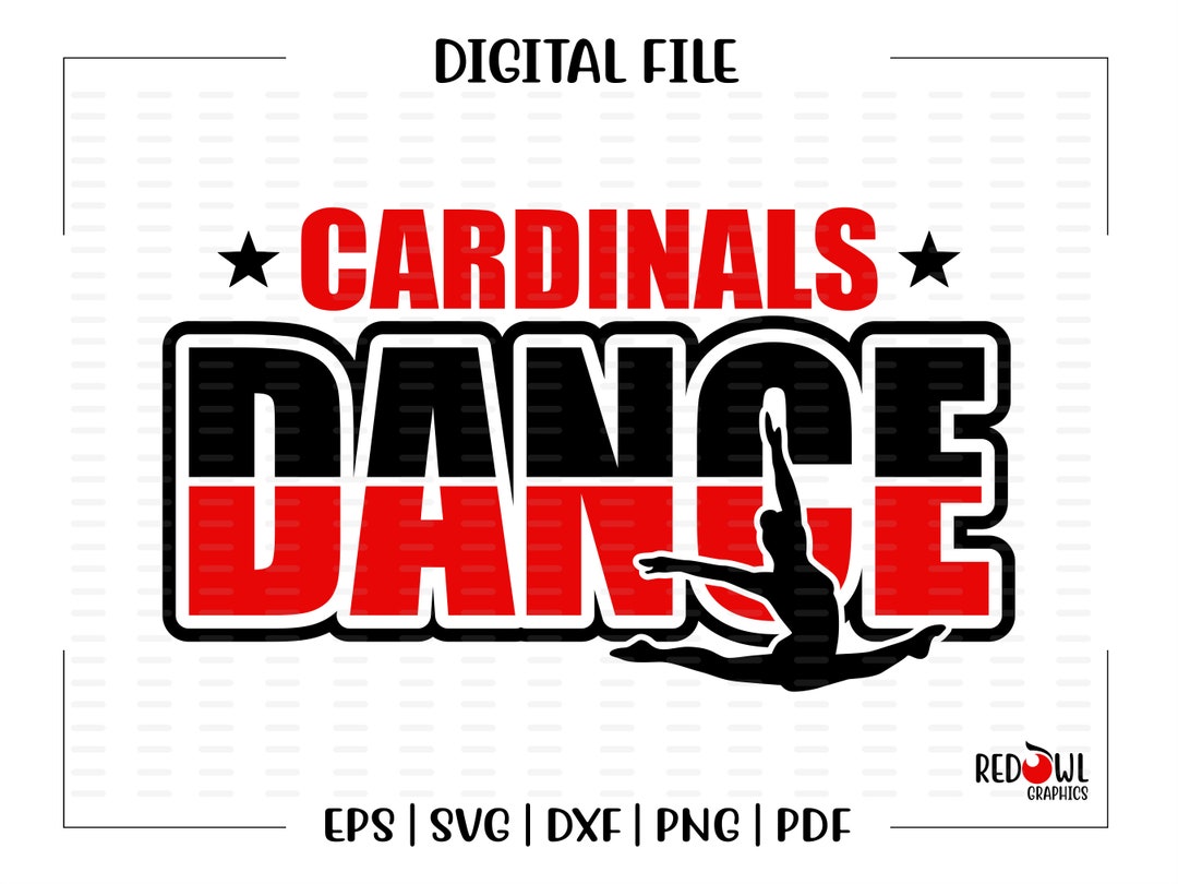 Dance Svg, Cardinal Dance Svg, Cardinal, Cardinals Dance, Team, Htv ...
