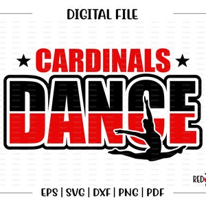 Dance Svg, Cardinal Dance Svg, Cardinal, Cardinals Dance, Team, Htv ...