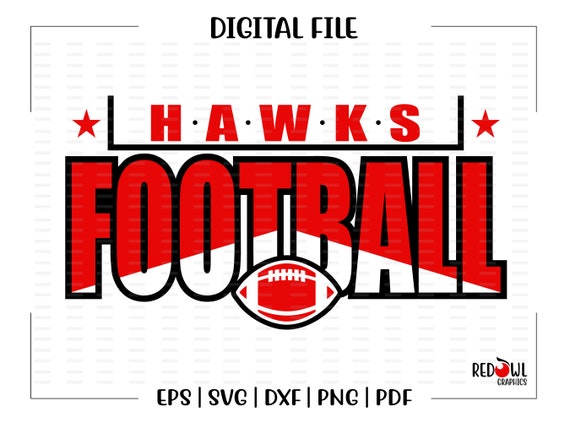 Football Hawks vector dxf htv Hawk sublimation Hawk Football digital ...