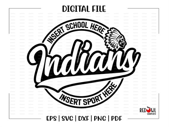 Indian Svg Indians Svg Indian Indians Clipart Mascot - Etsy