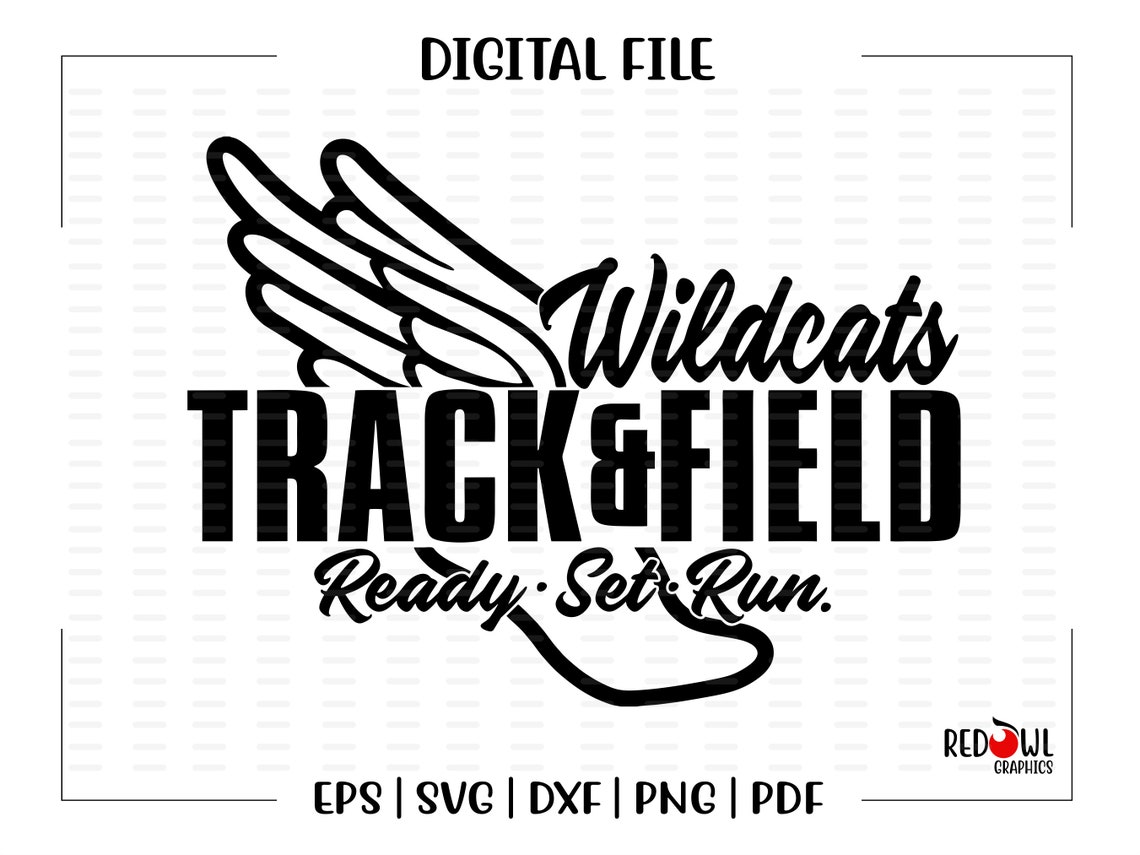 Track Svg, Wildcat Track Svg, Wildcat, Wildcats, Track, Field, Wildcats ...