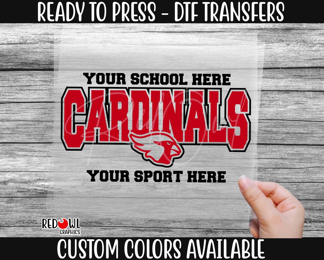 Ready to Press, Cardinals DTF, Cardinal, Custom DTF Transfer, Heat ...