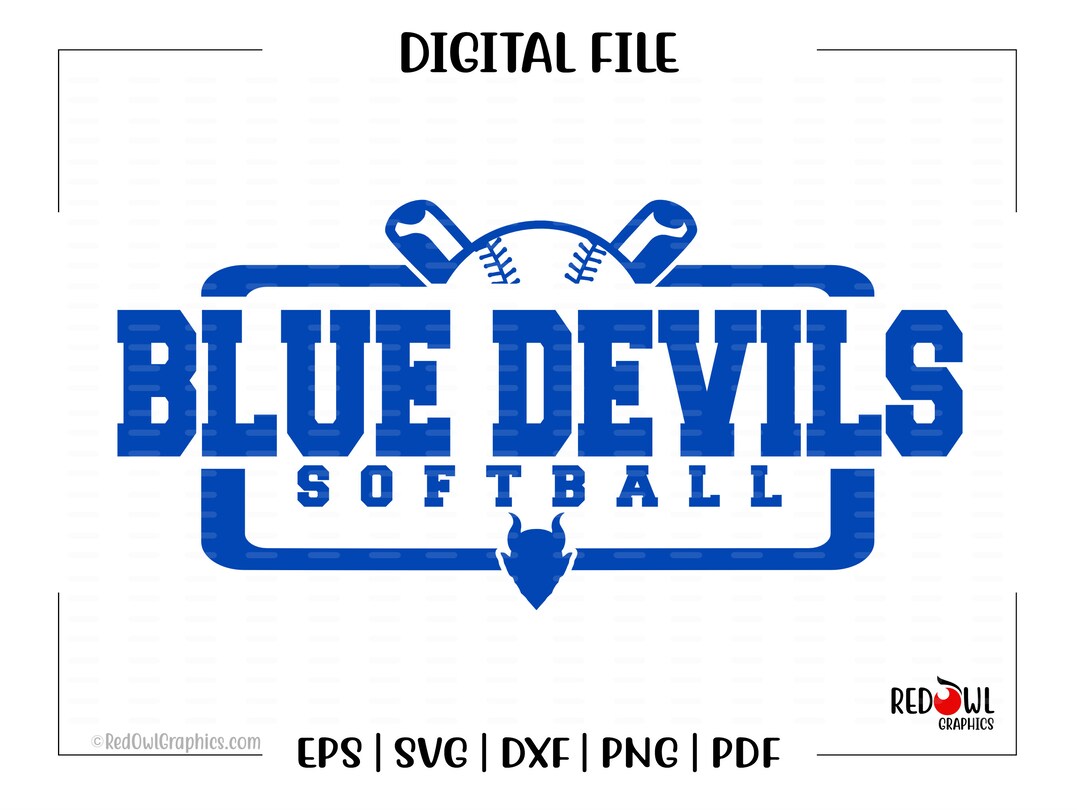 Softball Svg, Blue Devil Softball Svg, Blue, Devil, Softball, Svg, Dxf ...