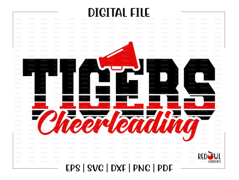 Cheer Svg Cheerleading Svg Tiger Tigers Cheer - Etsy