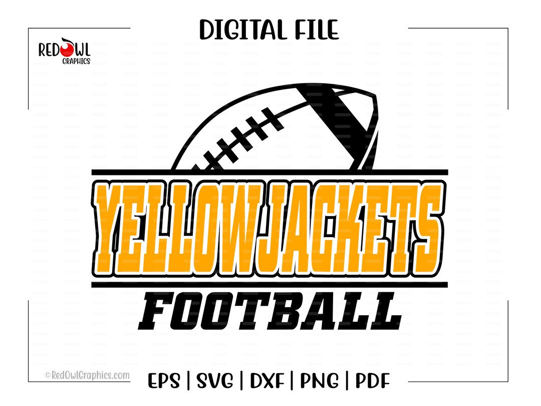 Yellow Jacket Football Svg, Yellowjacket, Football Svg, Yellow Jacket ...