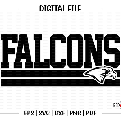Falcon Svg Falcons Svg Falcon Falcons F Mascot Chevron - Etsy