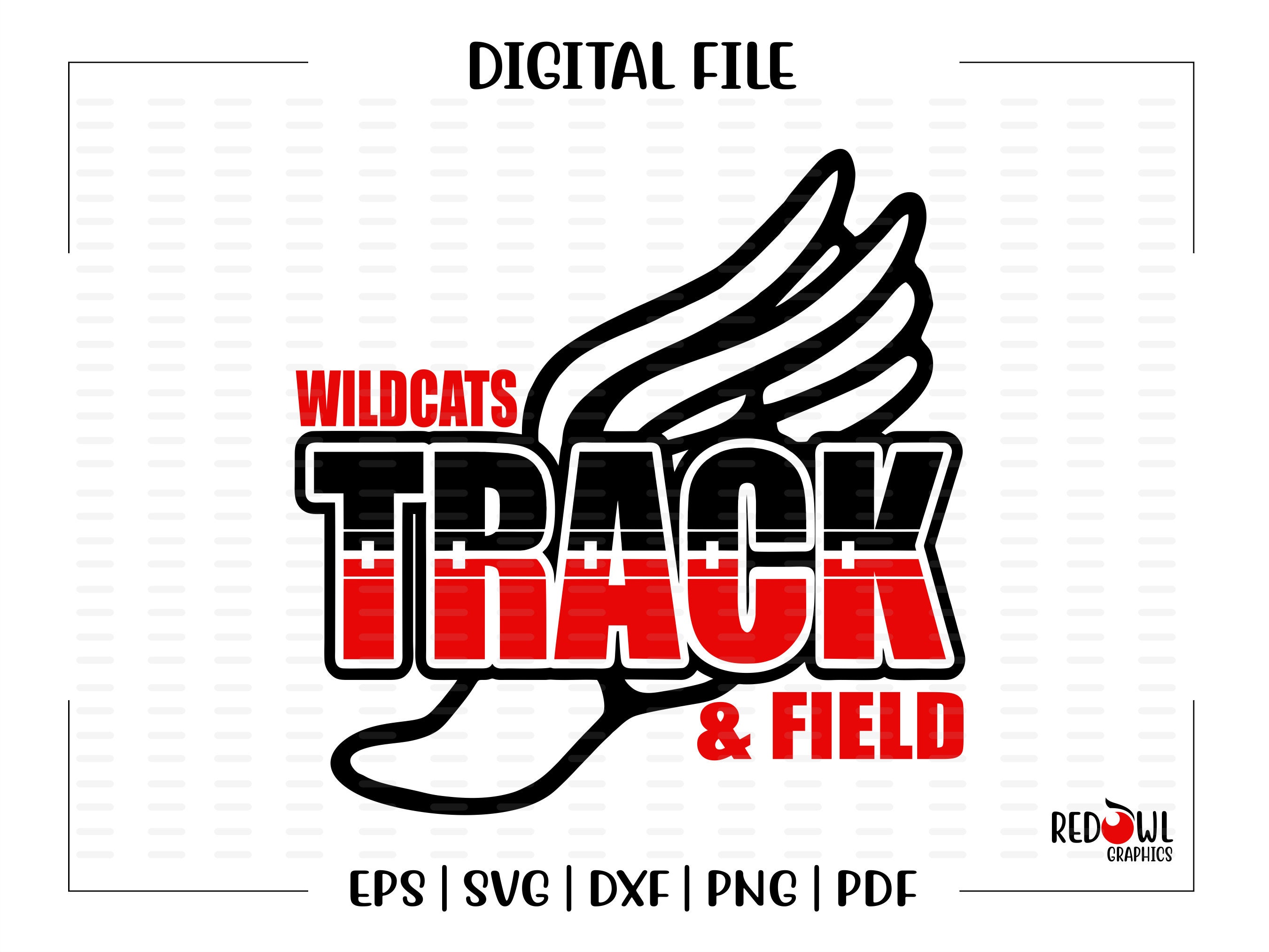 Track Svg, Wildcat Track Svg, Wildcat, Wildcats, Track, Field, Wildcats ...