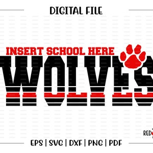 Wolves Svg Wolves Wolf Mascot School Svg Dxf Eps Png | Etsy