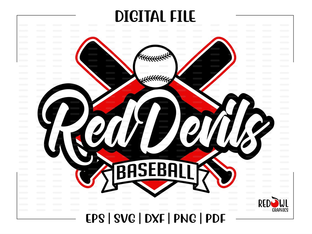 Baseball Svg, Red Devil Baseball Svg, Red Devil, Devils, Baseball ...