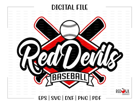 Red Devils Baseball Logo