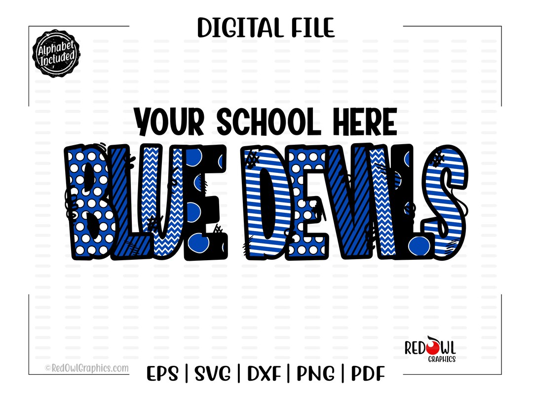 Blue Devil Svg, Devils Svg, Blue Devil, Blue Devils, Devil, Svg, Dxf ...
