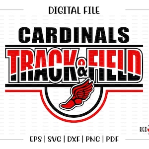 Track Svg, Cardinal Track Svg, Cardinal, Cardinals, Track, Field, Svg ...