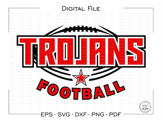Football Svg Trojan Football Svg Trojan Trojans Football | Etsy