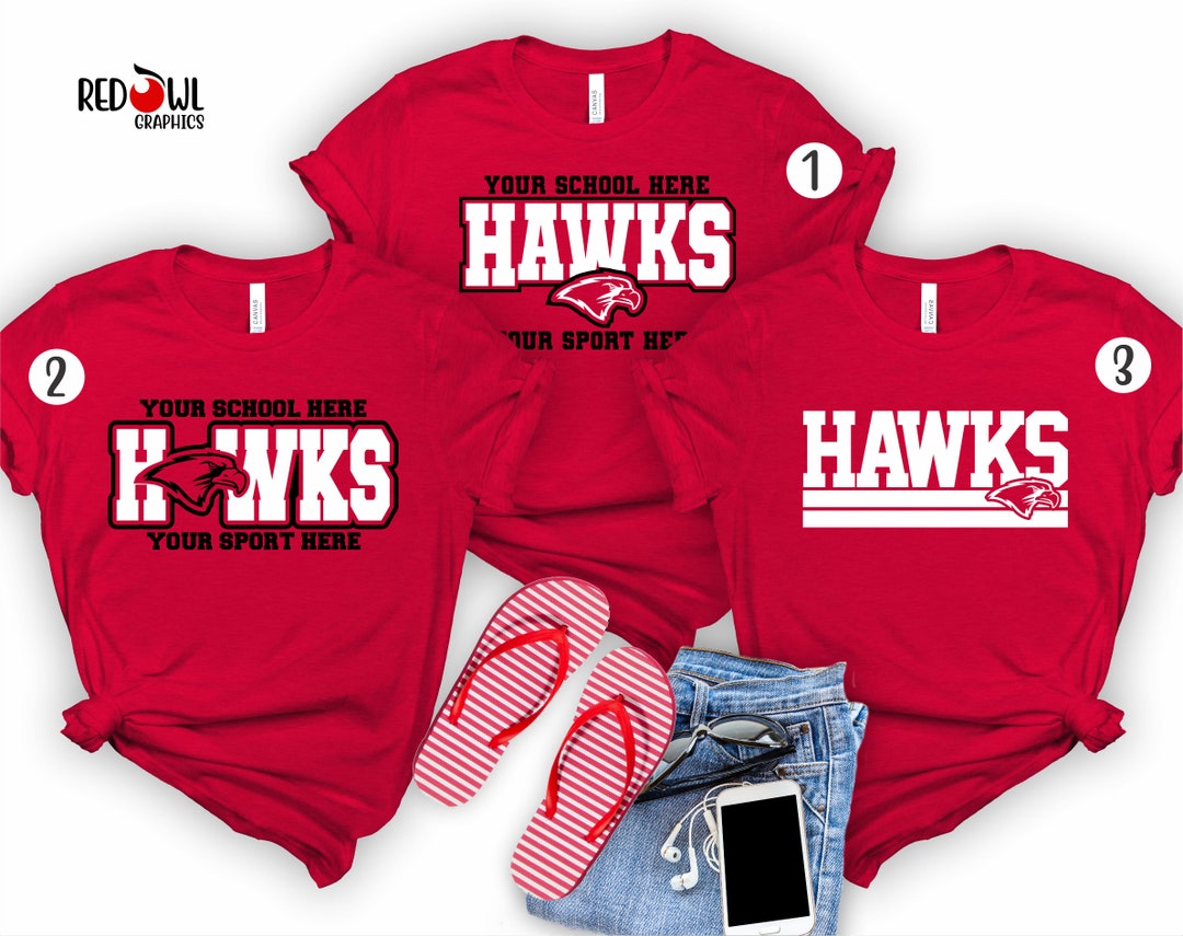 Personalized Hawks Hawk T-shirt Customized T-shirt - Etsy