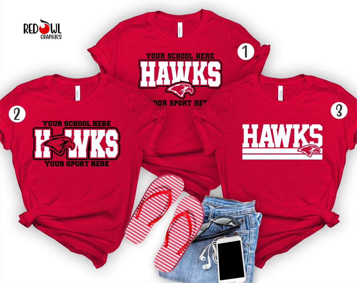 Personalized Hawks Hawk T-shirt Customized T-shirt - Etsy