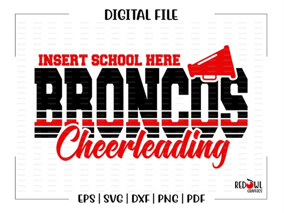 Cheerleading Svg Bronco Cheerleading Bronco Broncos Cheer | Etsy