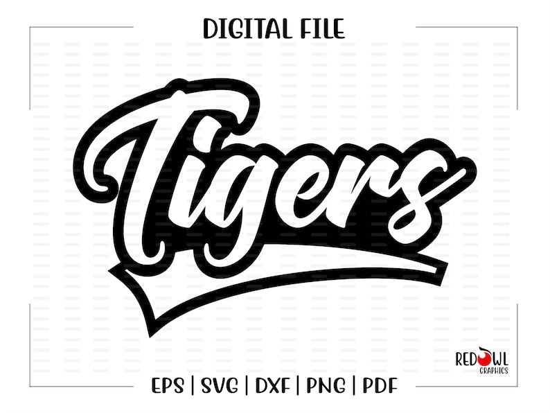 Tiger Svg Tigers Svg Tiger Tigers Team Clipart Mascot - Etsy