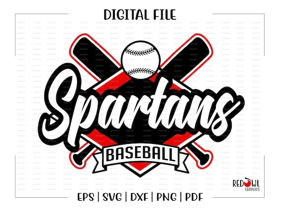 Baseball Svg Spartan Svg Baseball Spartan Baseball | Etsy
