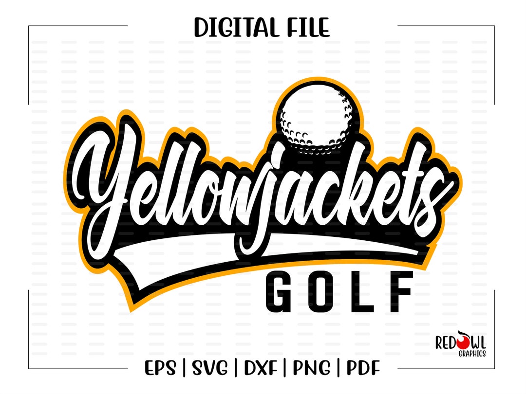 Yellow Jacket Golf Svg, Yellowjacket, Golf Svg, Yellow Jacket, Yellow ...