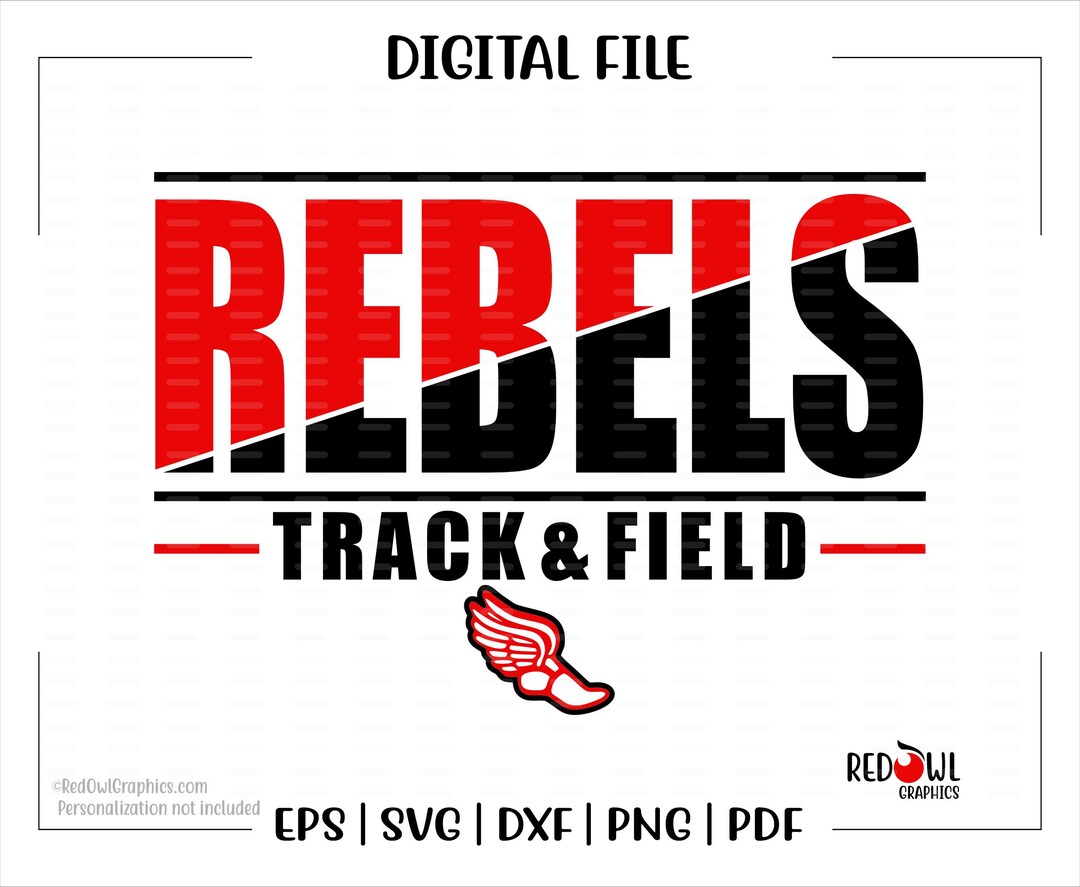 Track Svg, Rebels Track Svg, Rebel, Rebels, Track, Field, Svg, Dxf, Eps ...