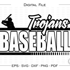 Baseball Svg, Trojan Baseball Svg, Trojan, Trojans, Baseball, Svg, Dxf ...