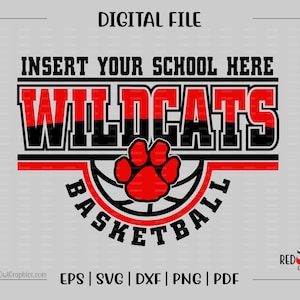 Basketball Svg, Wildcat Basketball Svg, Wildcat, Wildcats Svg ...