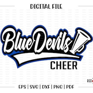 Cheer Svg, Blue Devil Cheer, Blue Devil, Cheer, Cheerleader ...