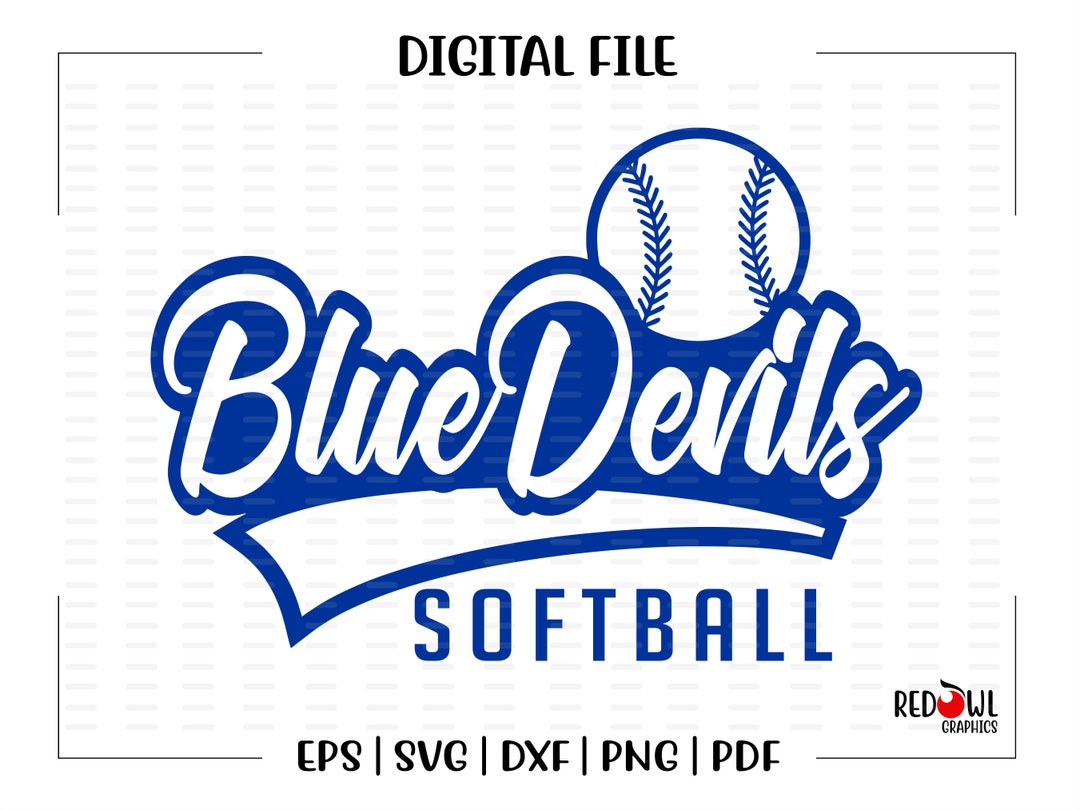 Softball Svg, Blue Devil Softball Svg, Blue, Devil, Softball, Svg, Dxf ...