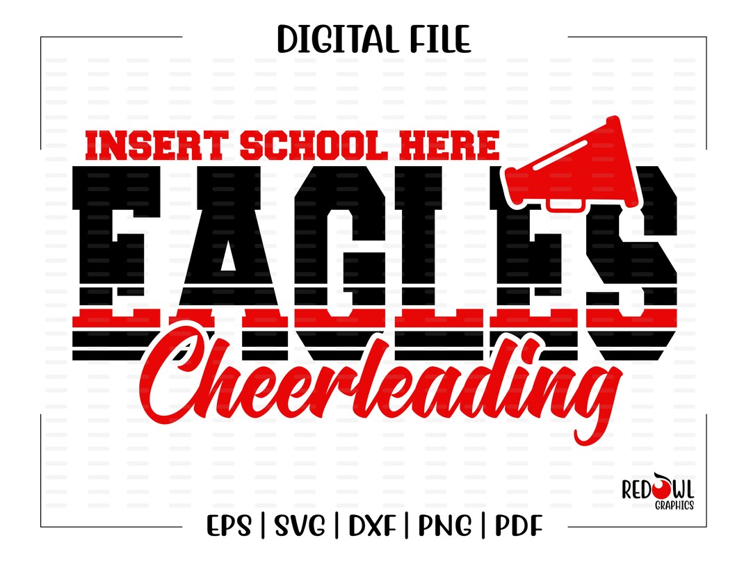 Cheerleader Svg, Cheerleading Svg, Eagle, Eagles, Cheer, Cheerleader ...